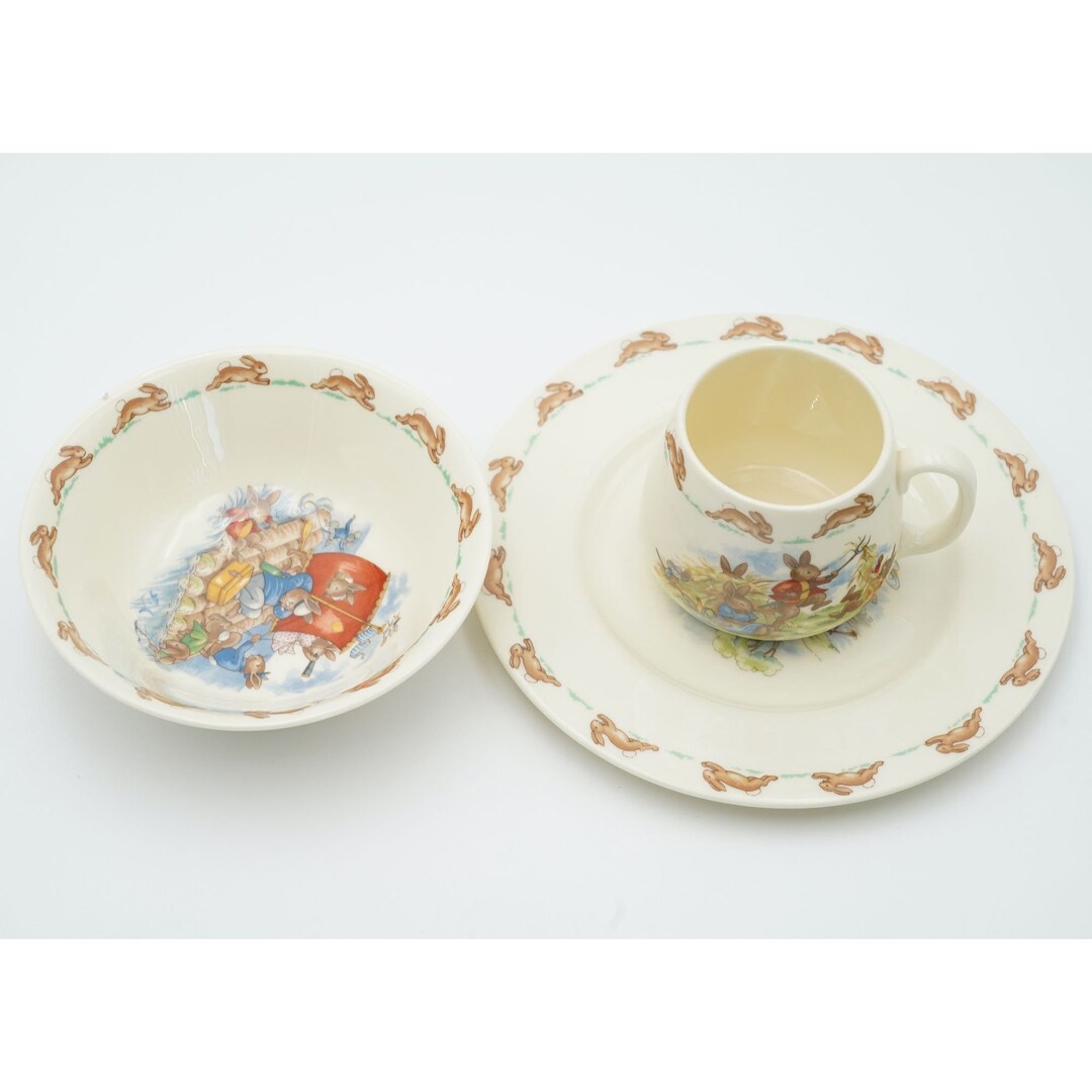 Vintage Royal Doulton Bunnykins Albion Shape Don Mug, Salad Plate ...