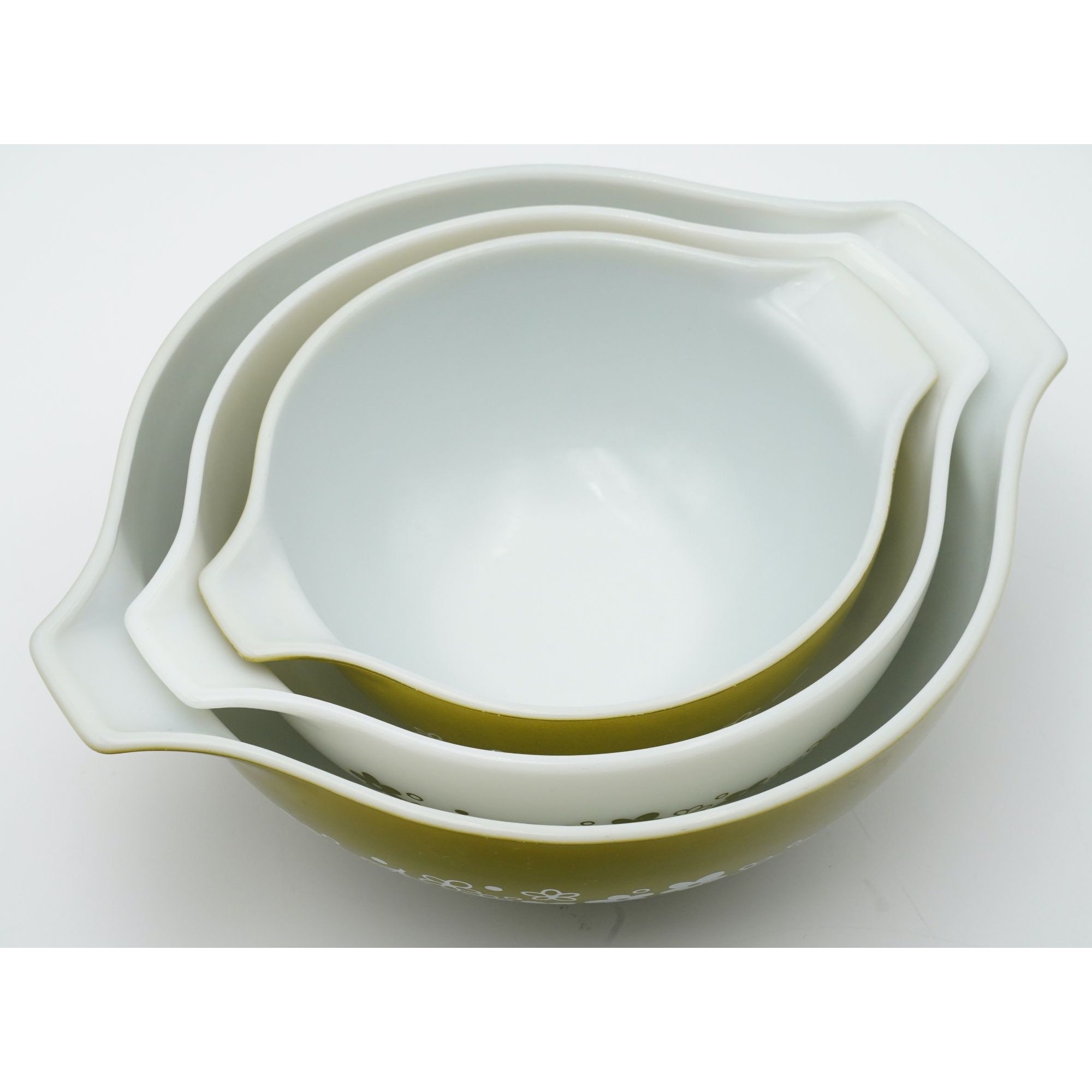 Vintage Corning Pyrex Spring Blossom Cinderella Nesting Mixing Bowls ...