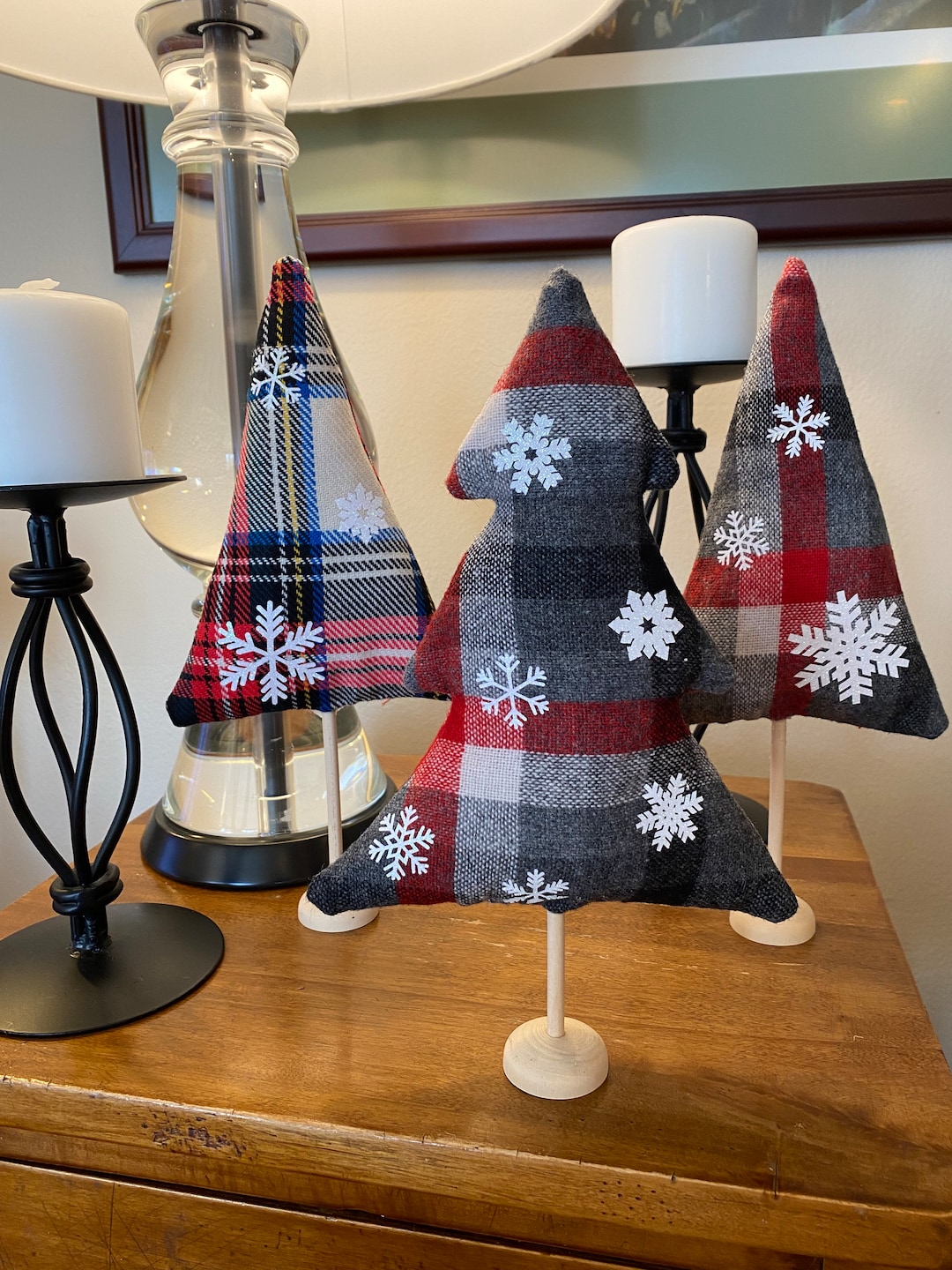 Mini Stuffed Christmas Trees, Mini Stuffed Plaid Trees, Mini Stuffed ...