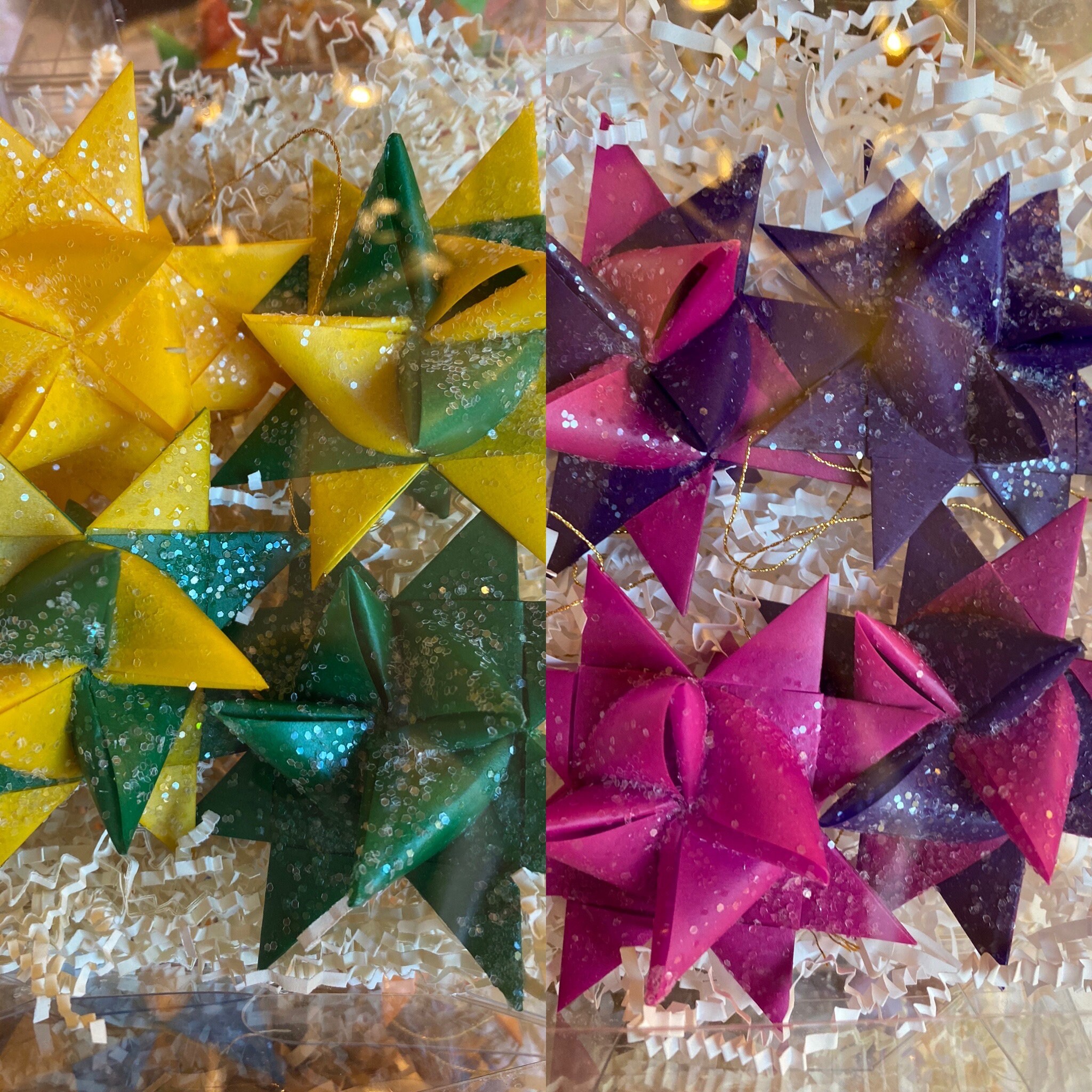 Boxed Medium German Stars, Froebel Stars, Polish Stars, Folded and ...