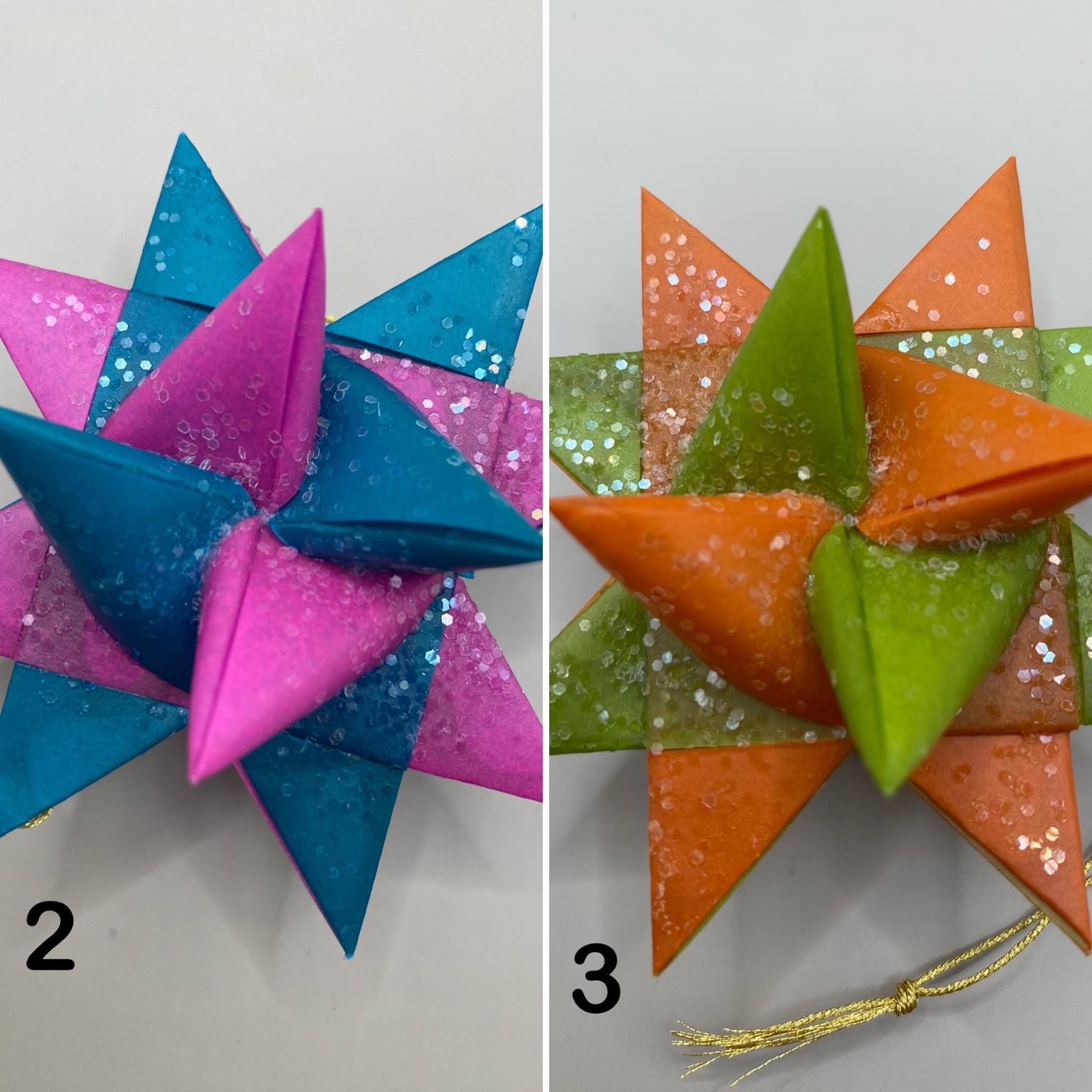 Medium German Stars, Froebel Stars, Polish Stars, Folded Paper Star ...