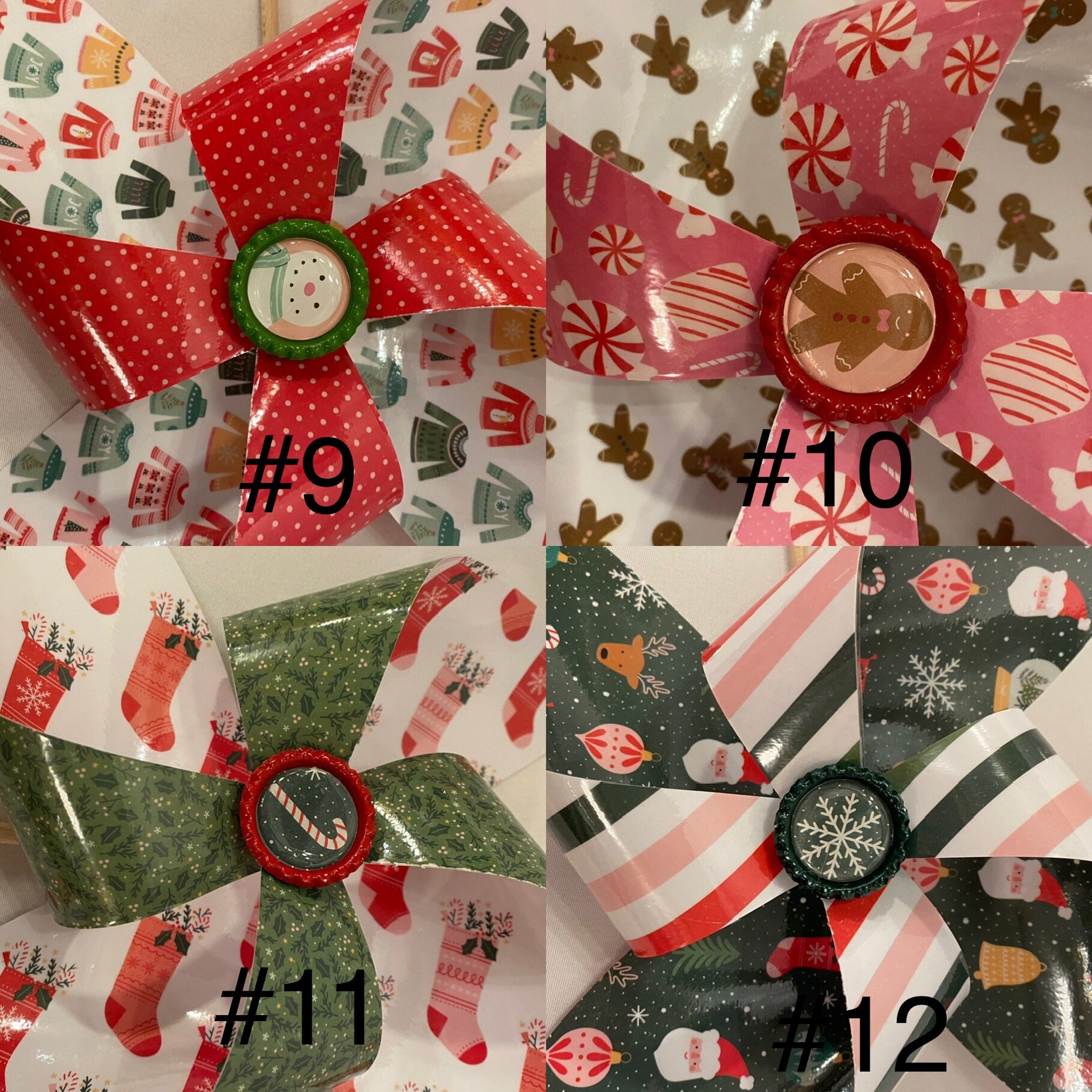 Christmas Pinwheels, Holiday Pinwheels, Large Christmas Pinwheels ...
