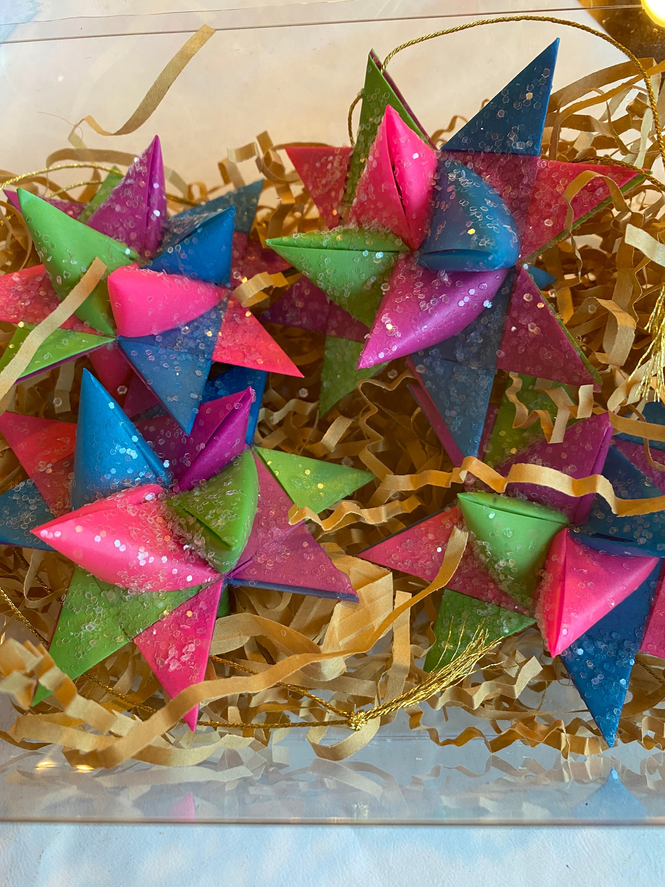 Boxed Medium German Stars, Froebel Stars, Polish Stars, Folded and ...