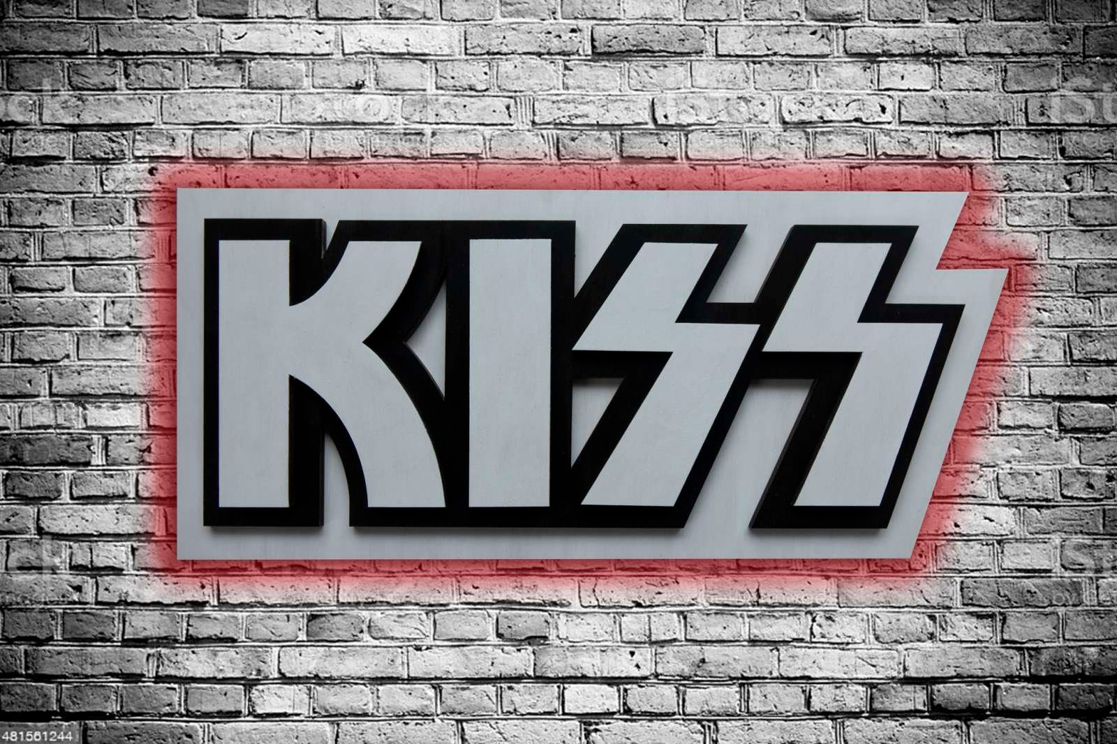 KISS Band Sign LED for Wall KISS Wood Sign 3D Unique Wood - Etsy