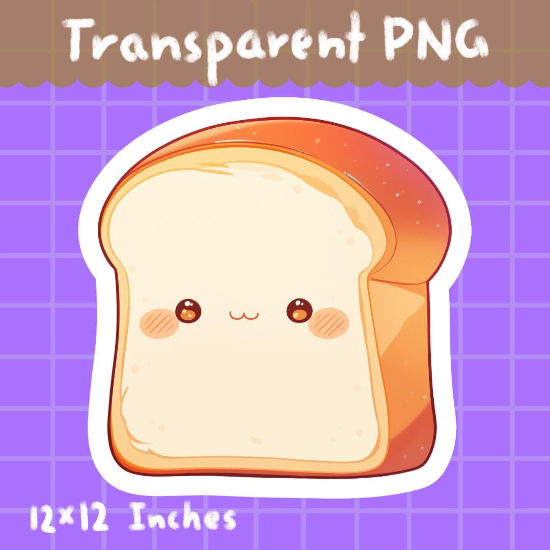 Cute Bread - PNG, Digital Download, Clipart, Commercial Use - Etsy