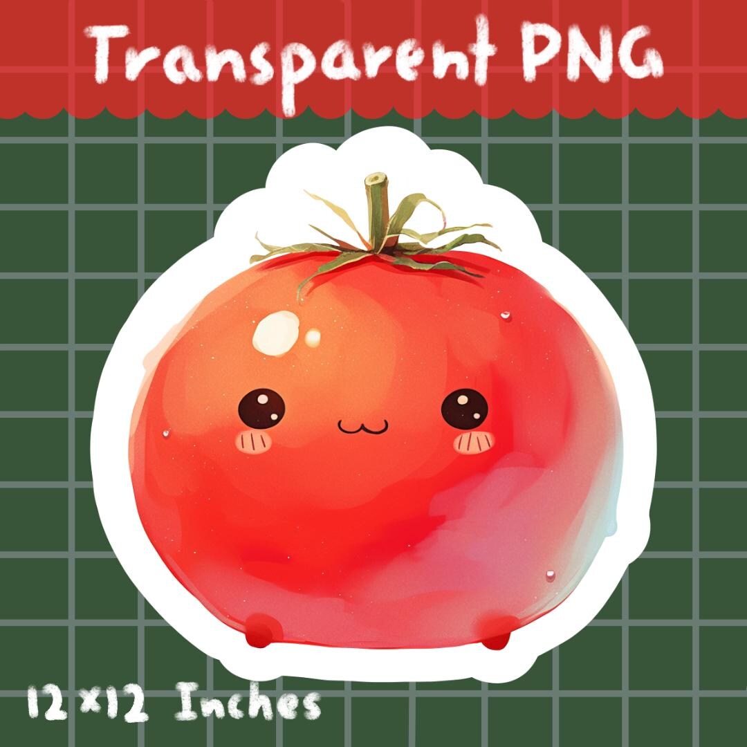 Cute Tomato- PNG, Digital Download, Clipart, Commercial Use - Etsy