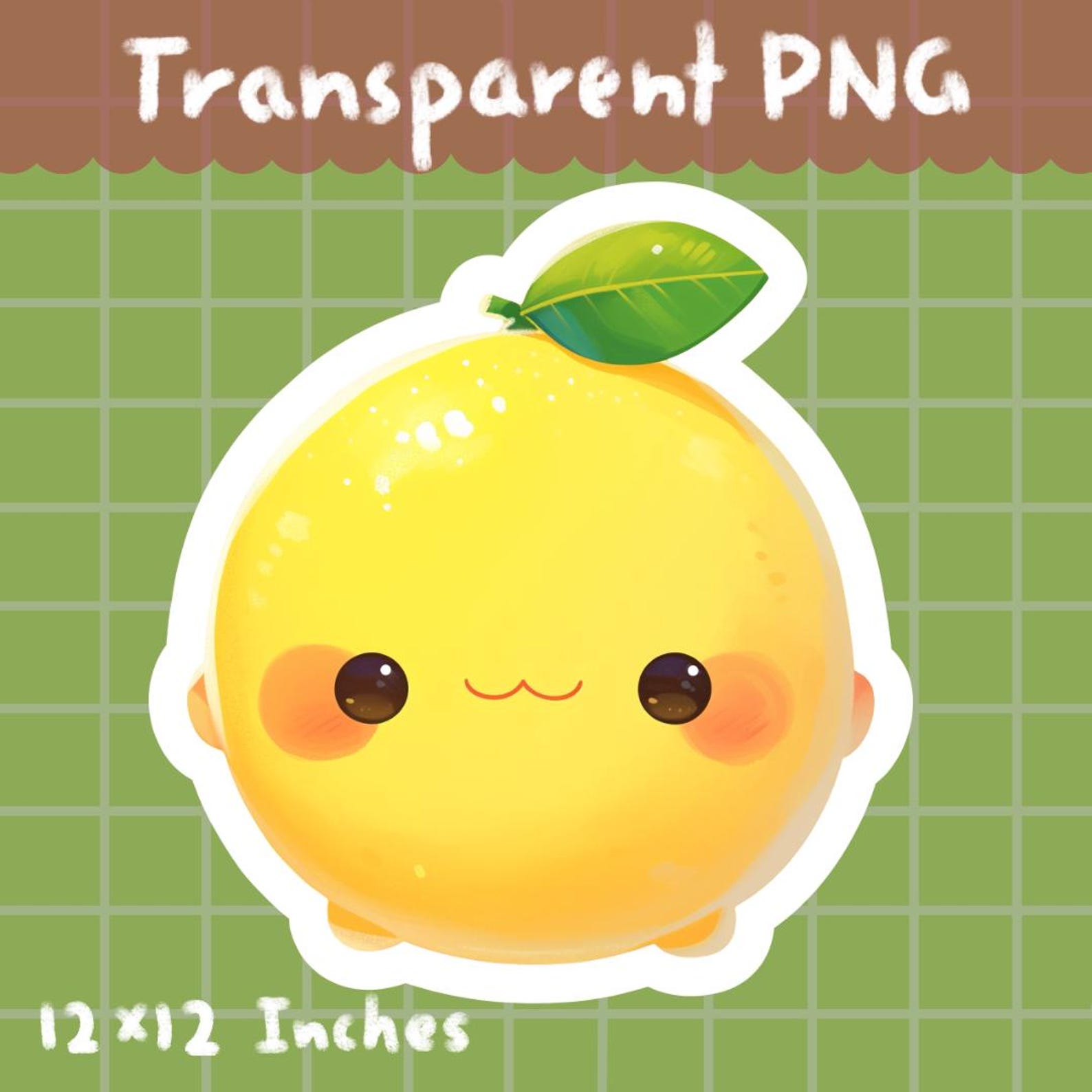 Cute Lemon- PNG, Digital Download, Clipart, Commercial Use - Etsy