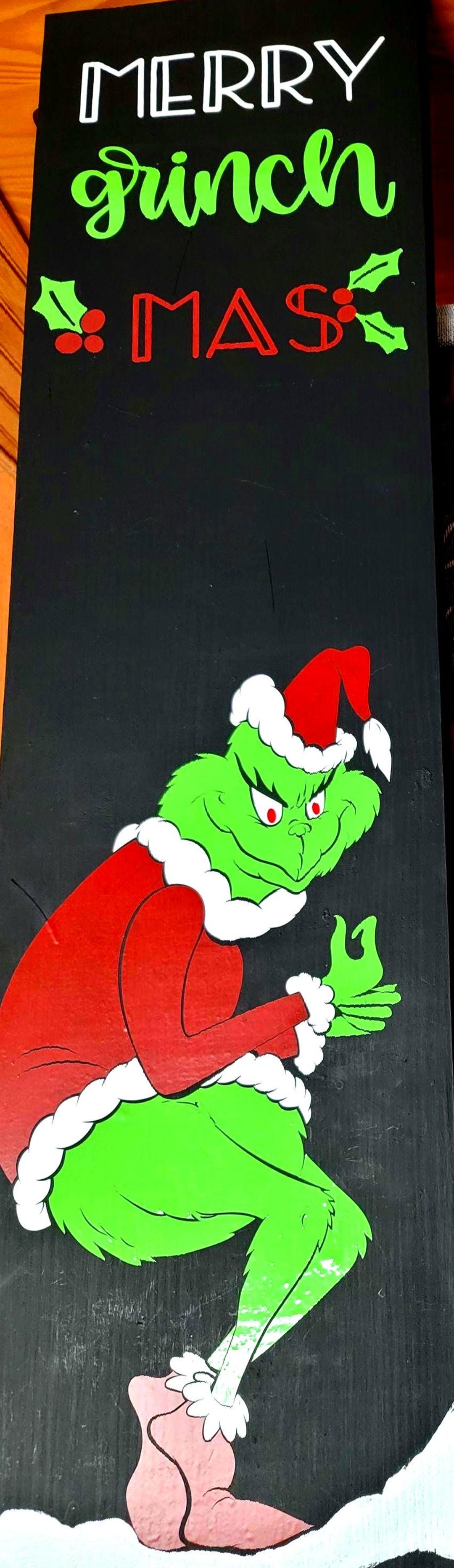 Tall Grinch Sign - Etsy