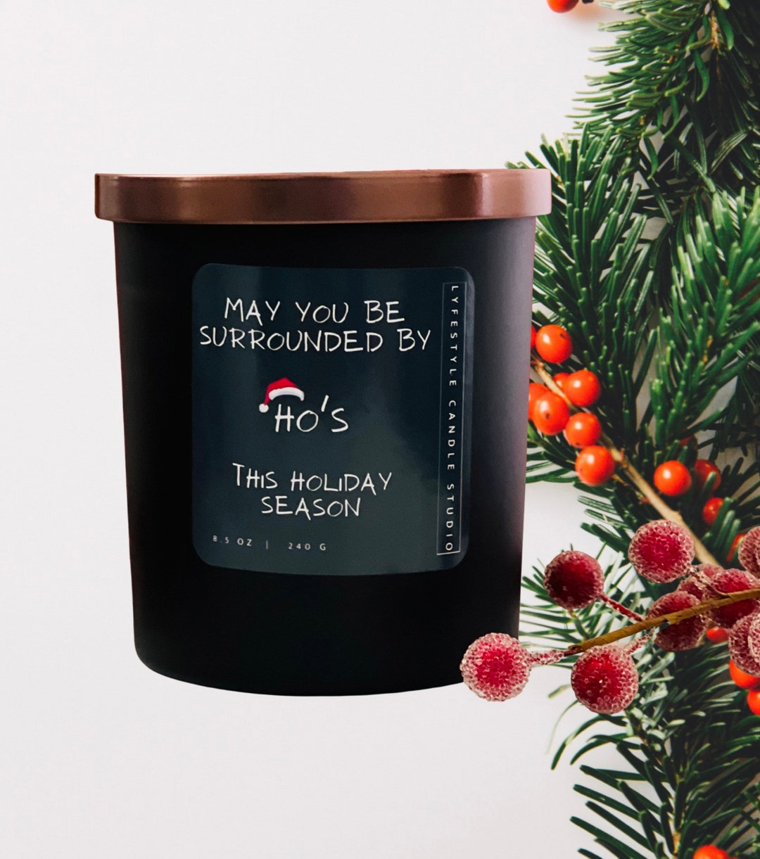 Surrounded by Santa's Ho's | Adult Humor Candle | Birthday Candles ...