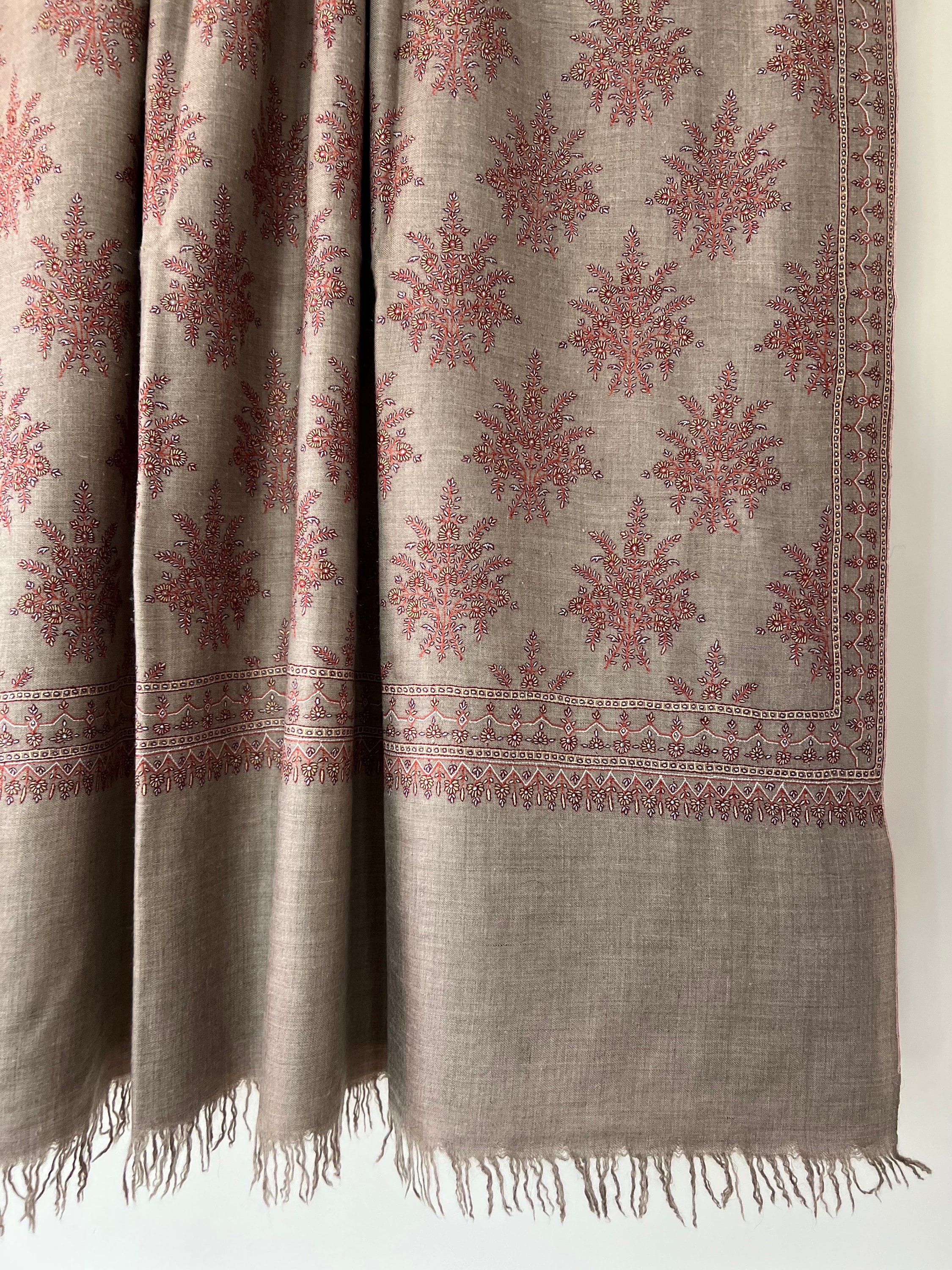 Christmas Kashmir Pashmina Shawl,handwoven Shawl, Hand Embroidery,beige ...