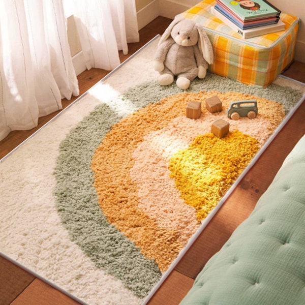 Rainbow Rug - Etsy