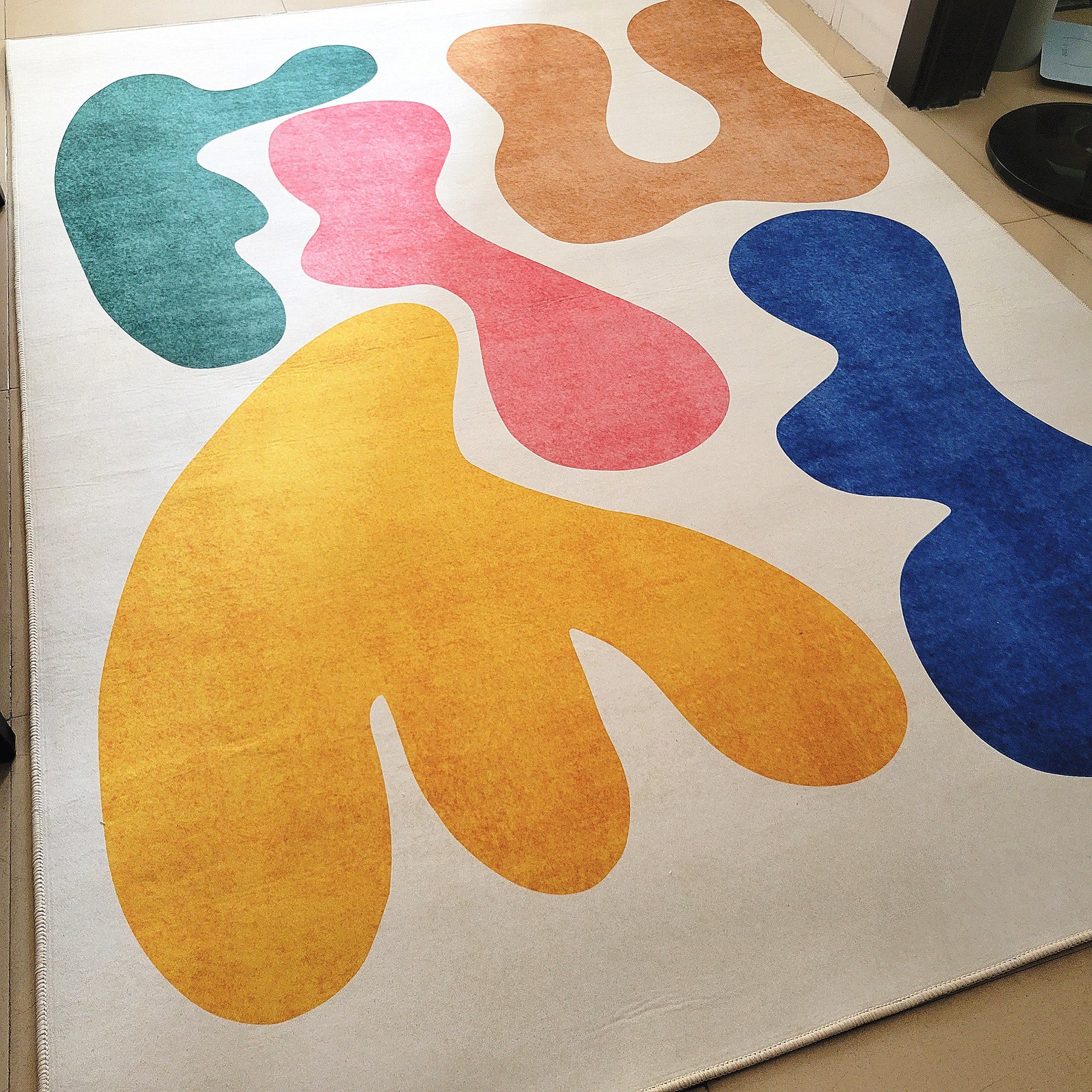 Modern Minimalist Abstract Living Room Area Rug Color Doodle - Etsy