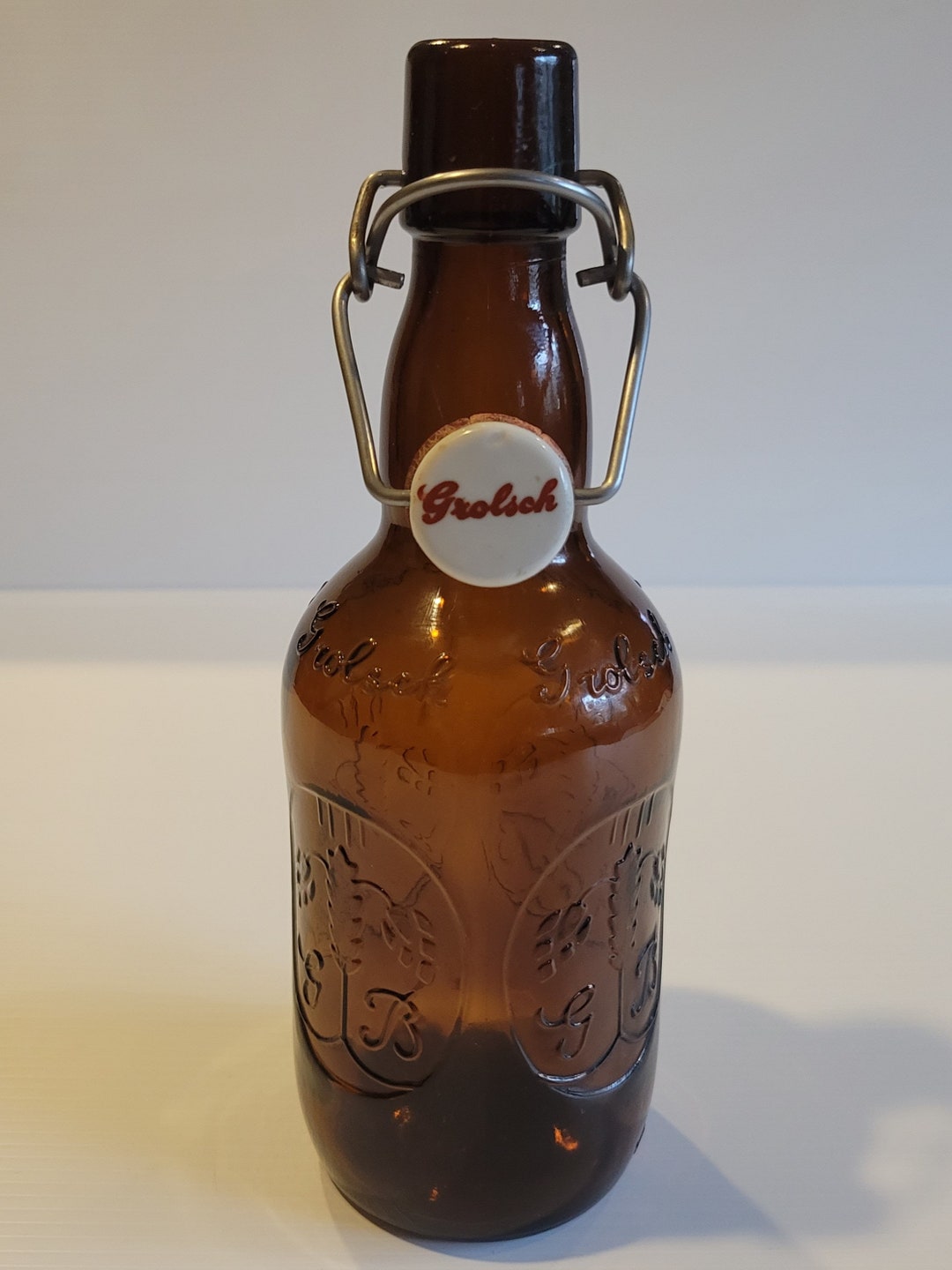 Vintage Grolsch Brown Beer Bottle With Cap and Bail - Etsy