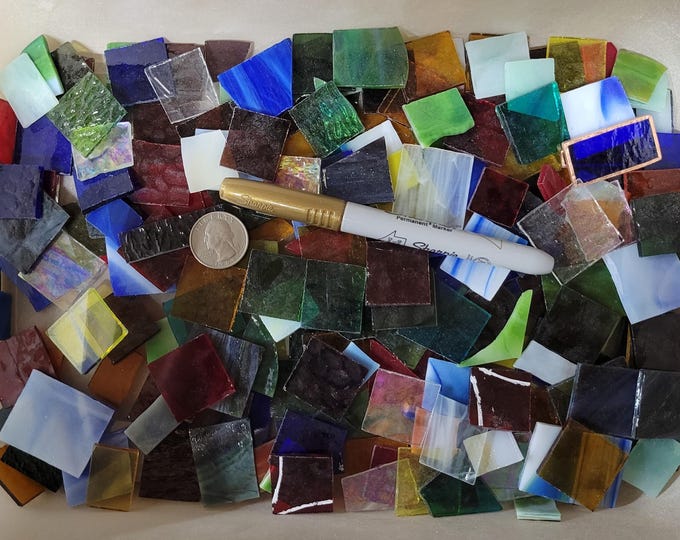 Over 2 Lbs. Stained Glass Scrap - Mosaic - Craft Projects - Random ...