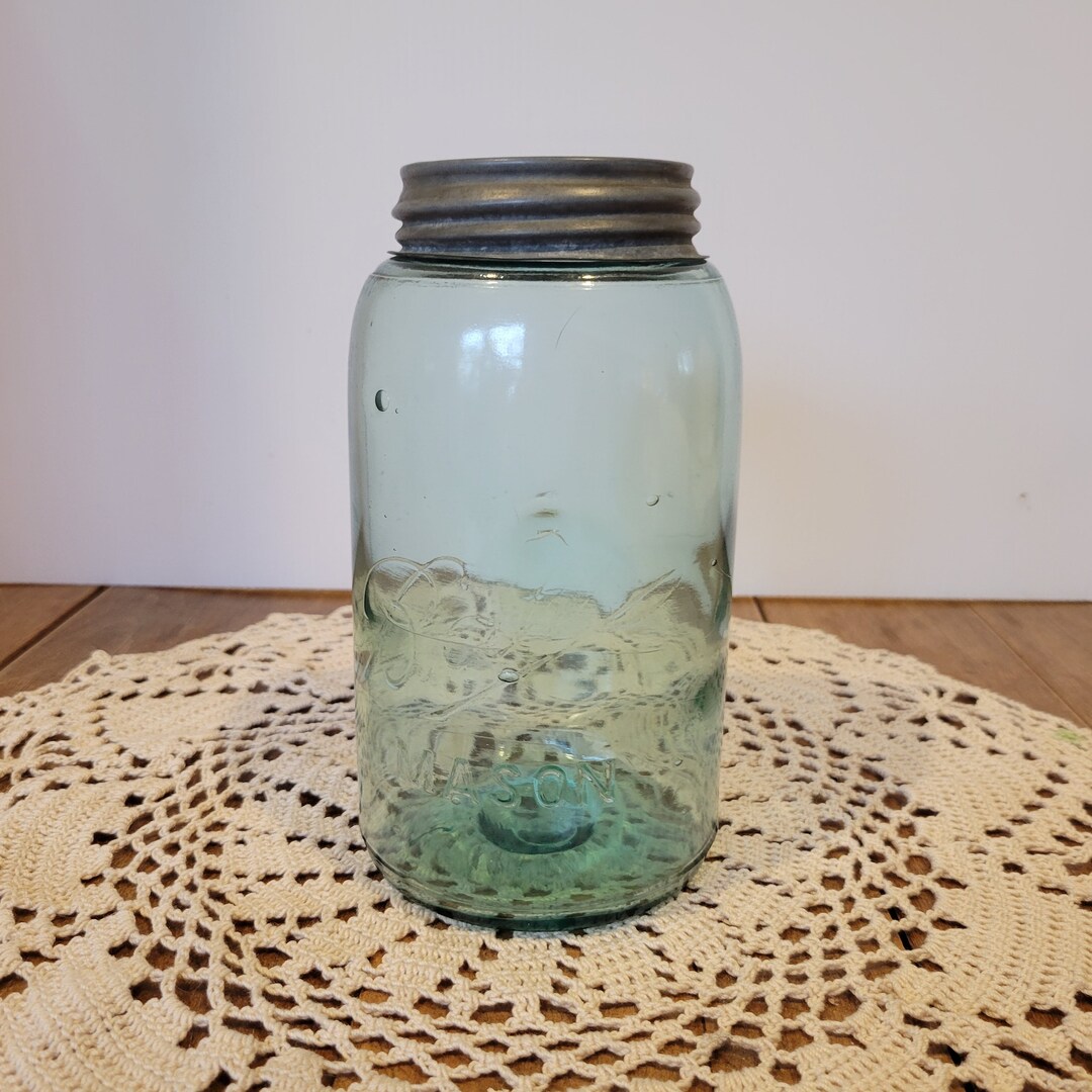 Vintage Ball Mason Sloped Shoulder 1-quart Canning Jar. Faint Logo ...