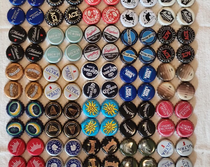 4 Ea. - 100 Used Caps - Bottle Caps for Crafts or Collecting - Used ...