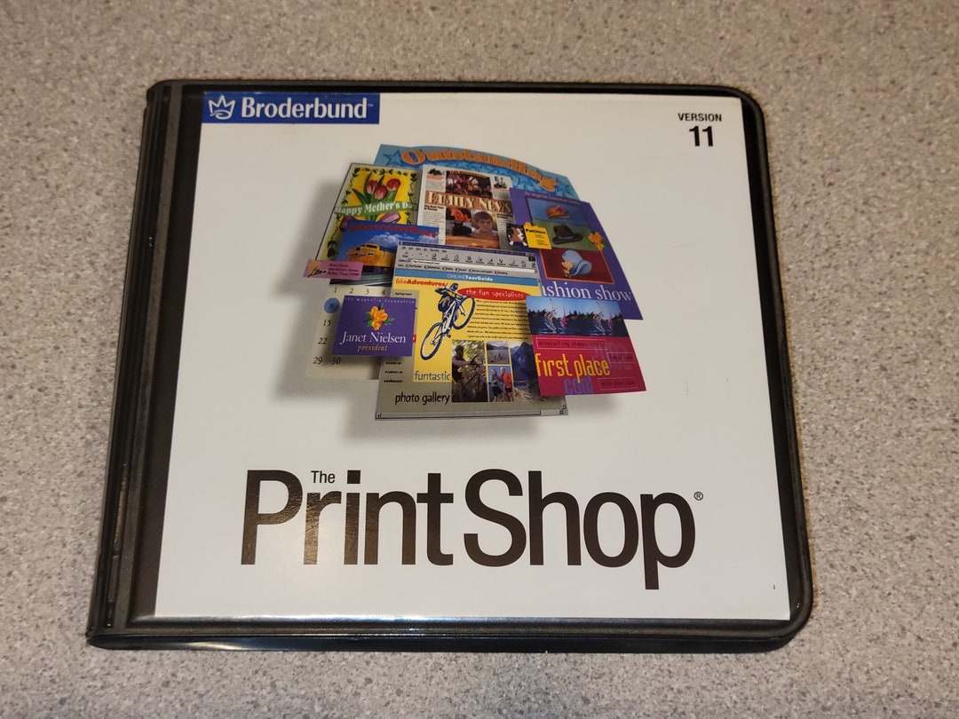 Vintage PC Software the Print Shop Ver. 11 4-disc Set A Great Working ...