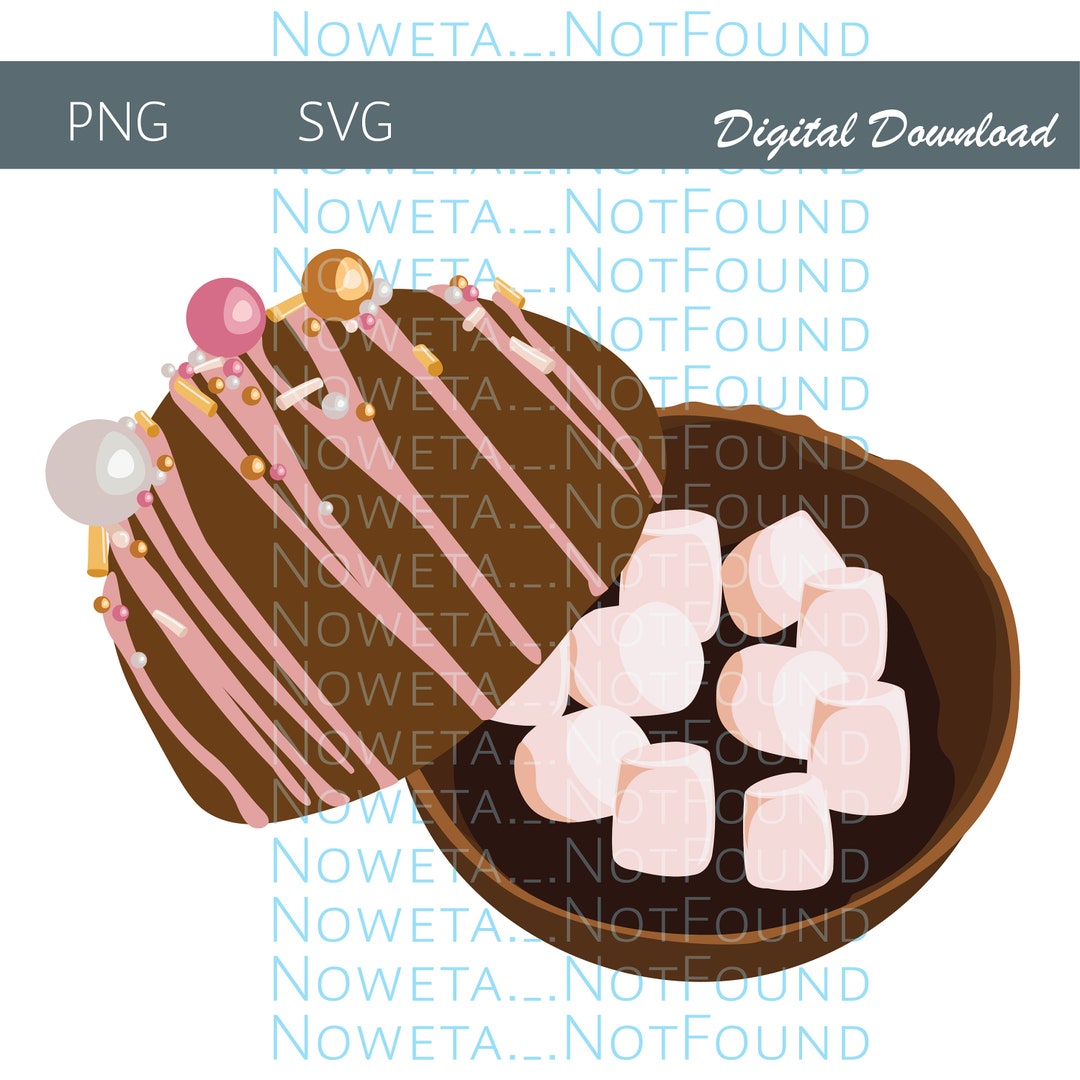 Hot Cocoa Bomb, Milk Chocolate HCB PNG-SVG Digital Download ...