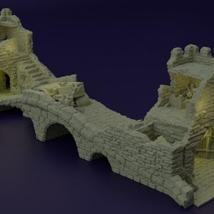 Ruined Toll Bridge DND Terrain - Etsy