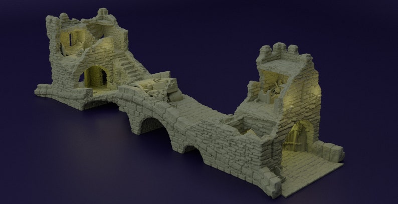 Ruined Toll Bridge DND Terrain - Etsy
