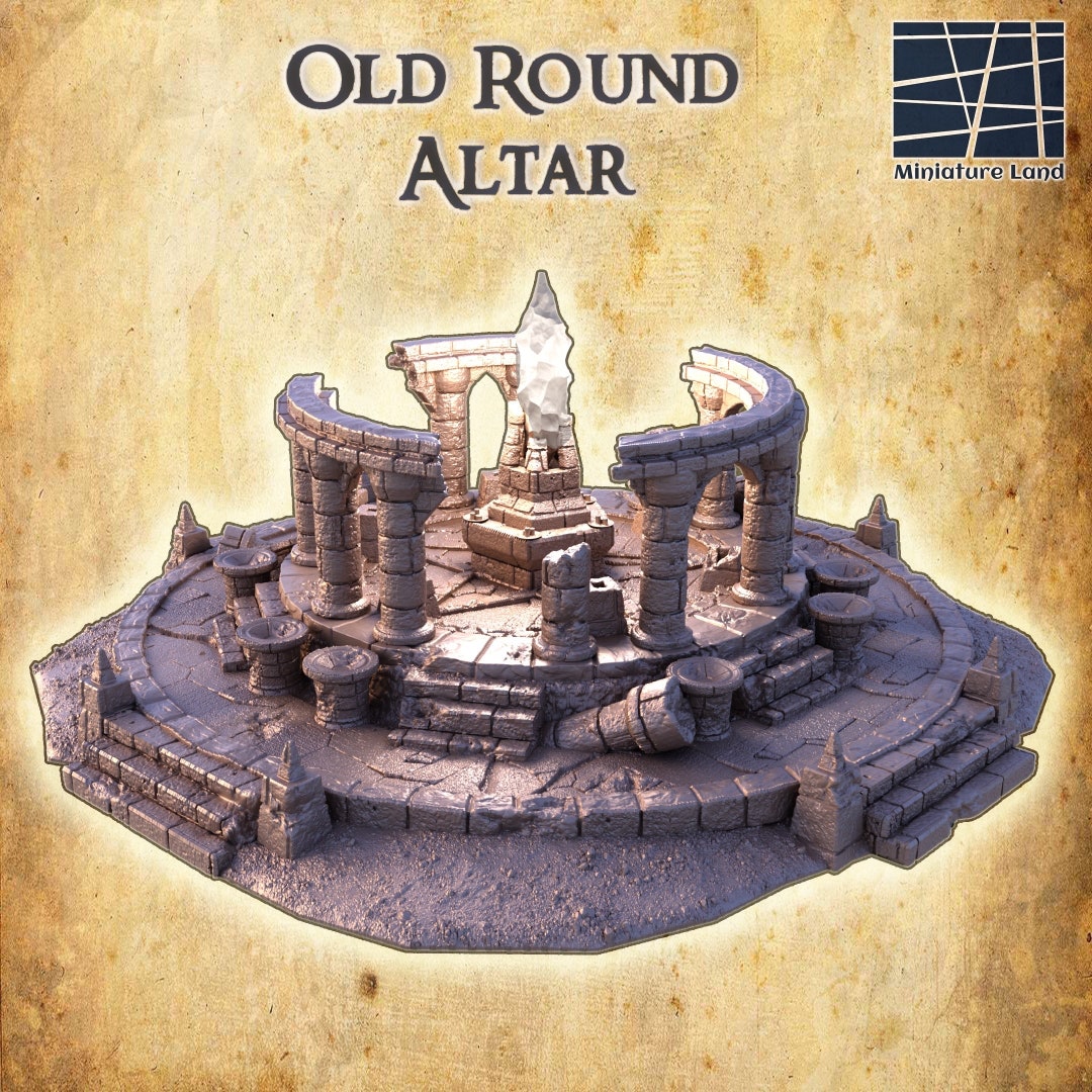 Sacrificial Round Alter DND Terrain - Etsy