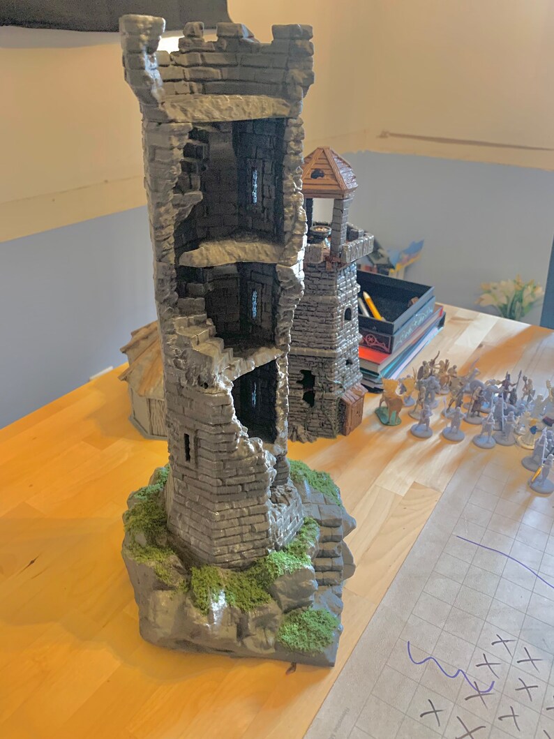 Ruined Tower Outpost DND Terrain - Etsy