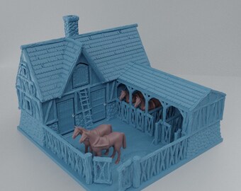 Dnd Horse Tether Hitching Post Rail Stable Camp Town Tabletop Scatter ...