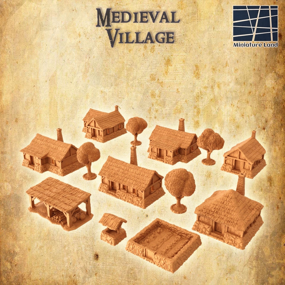 Modular Medieval Village Houses D&D Terrain - Etsy