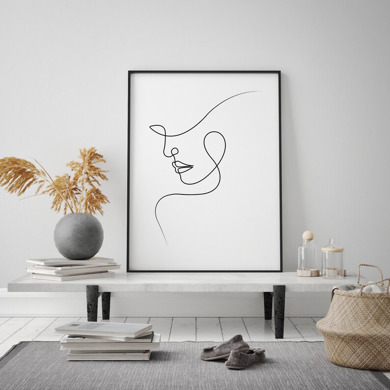 Line Art Frau Poster One Line Art Line Art Kunst im - Etsy.de