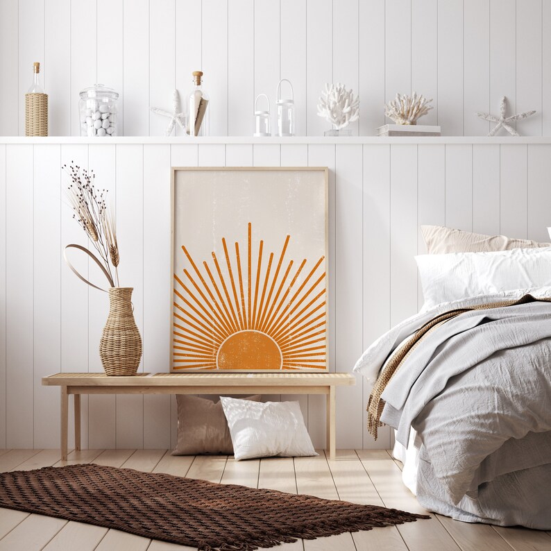 Boho Sonne Poster Sunrise Poster Boho Sun Decor Boho Art - Etsy.de