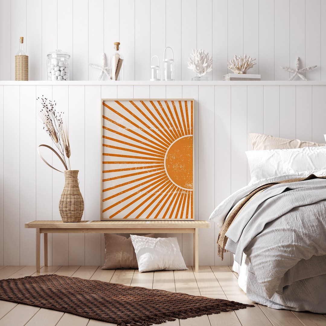 Boho Sonne Poster Sunrise Poster Boho Sun Decor Boho Art Poster für ...