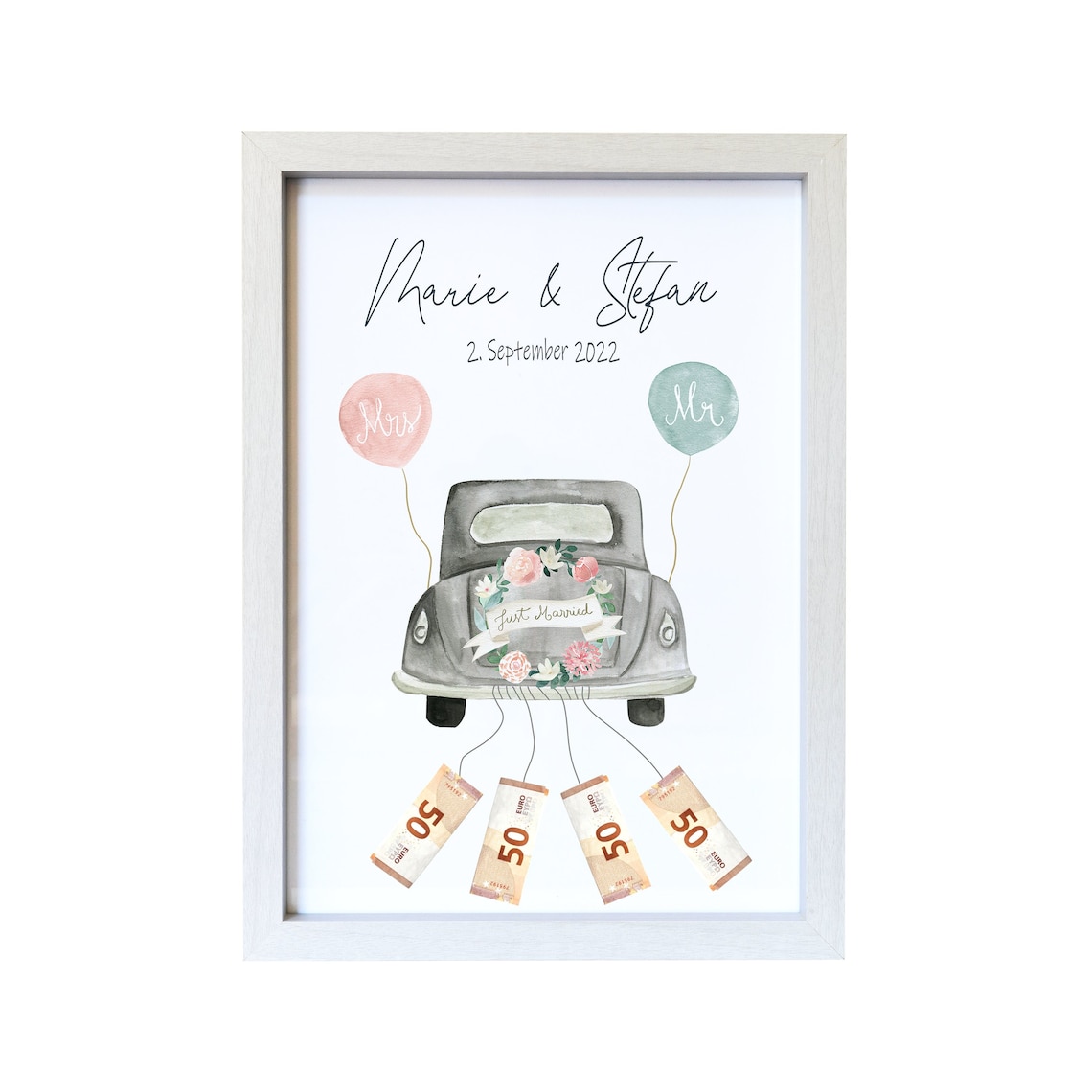 Hochzeitsgeschenk Geld im Bilderrahmen als Geschenk zur - Etsy.de