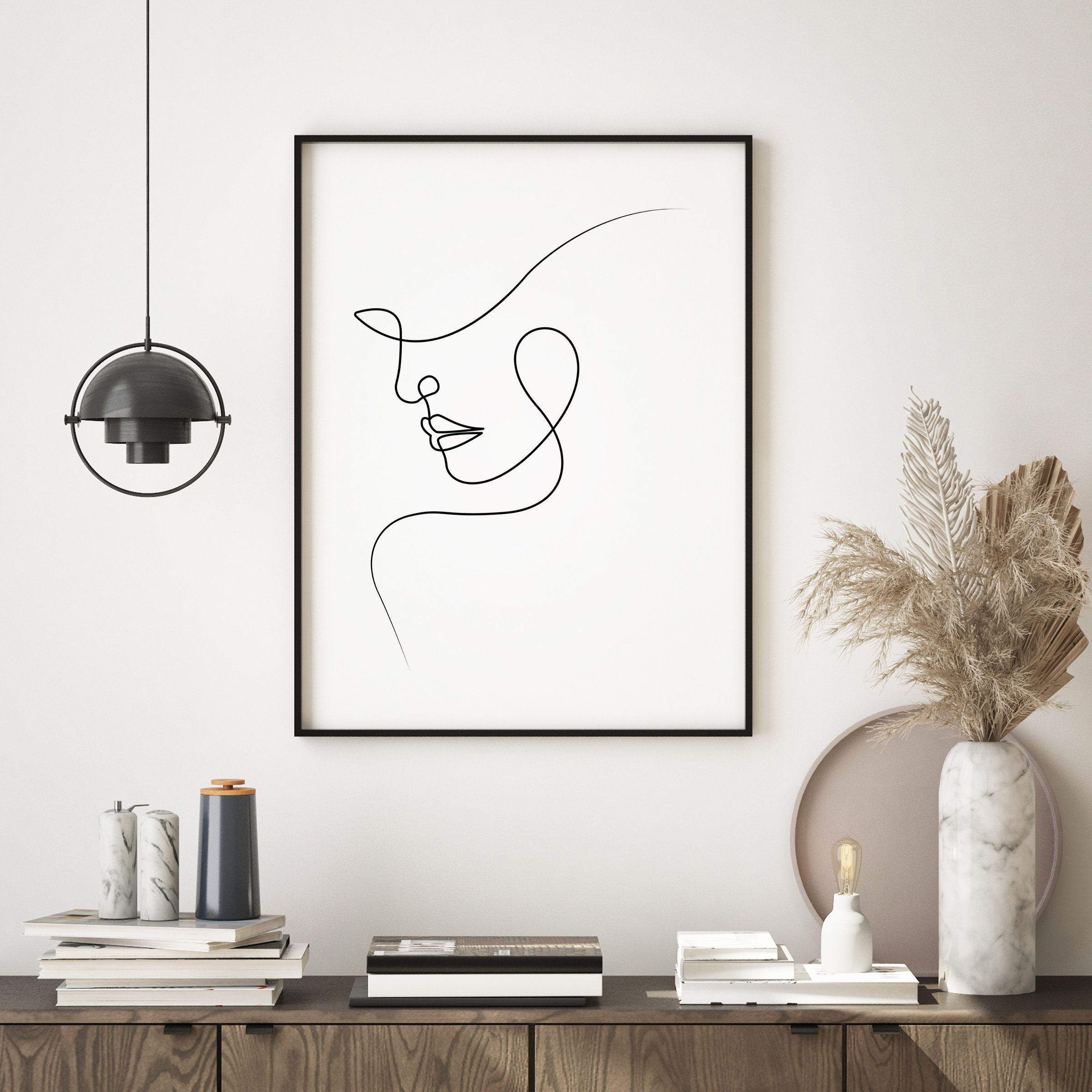 Line Art Frau Poster One Line Art Line Art Kunst im - Etsy.de