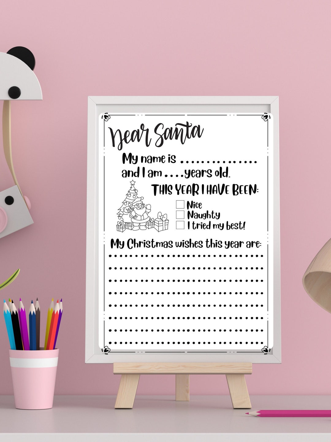 Letter to Santa / Kids Holiday Printable / Christmas Wish List - Etsy