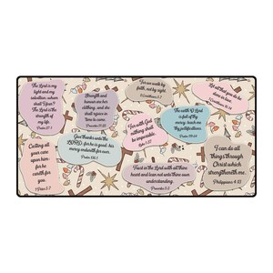 Bible Affirmations Deskmat, Christian Christmas Desk Mat, Religious ...