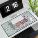 Retro Merry Christmas Deskmat, Holiday Decor, Xmas Desk Pad, Christmas ...
