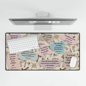 Bible Affirmations Deskmat, Christian Christmas Desk Mat, Religious ...