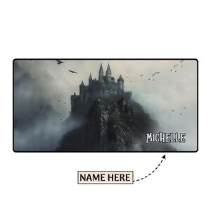 Gothic Castle Deskmat, Halloween Personalized Mouse Pad, Halloween Desk ...