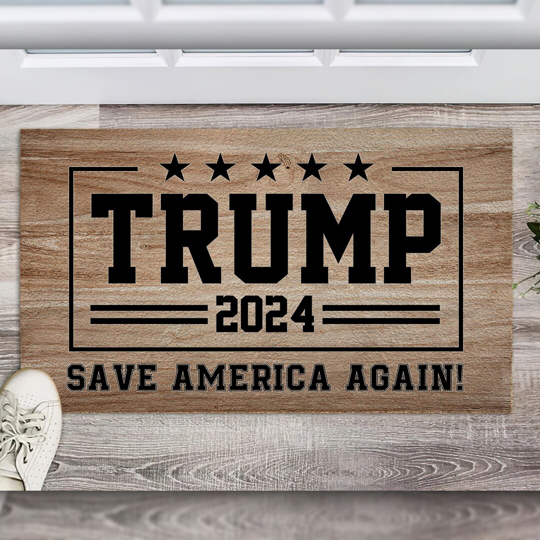 Save America Again Doormat, Trump 2024 Printed Polyester Doormat ...