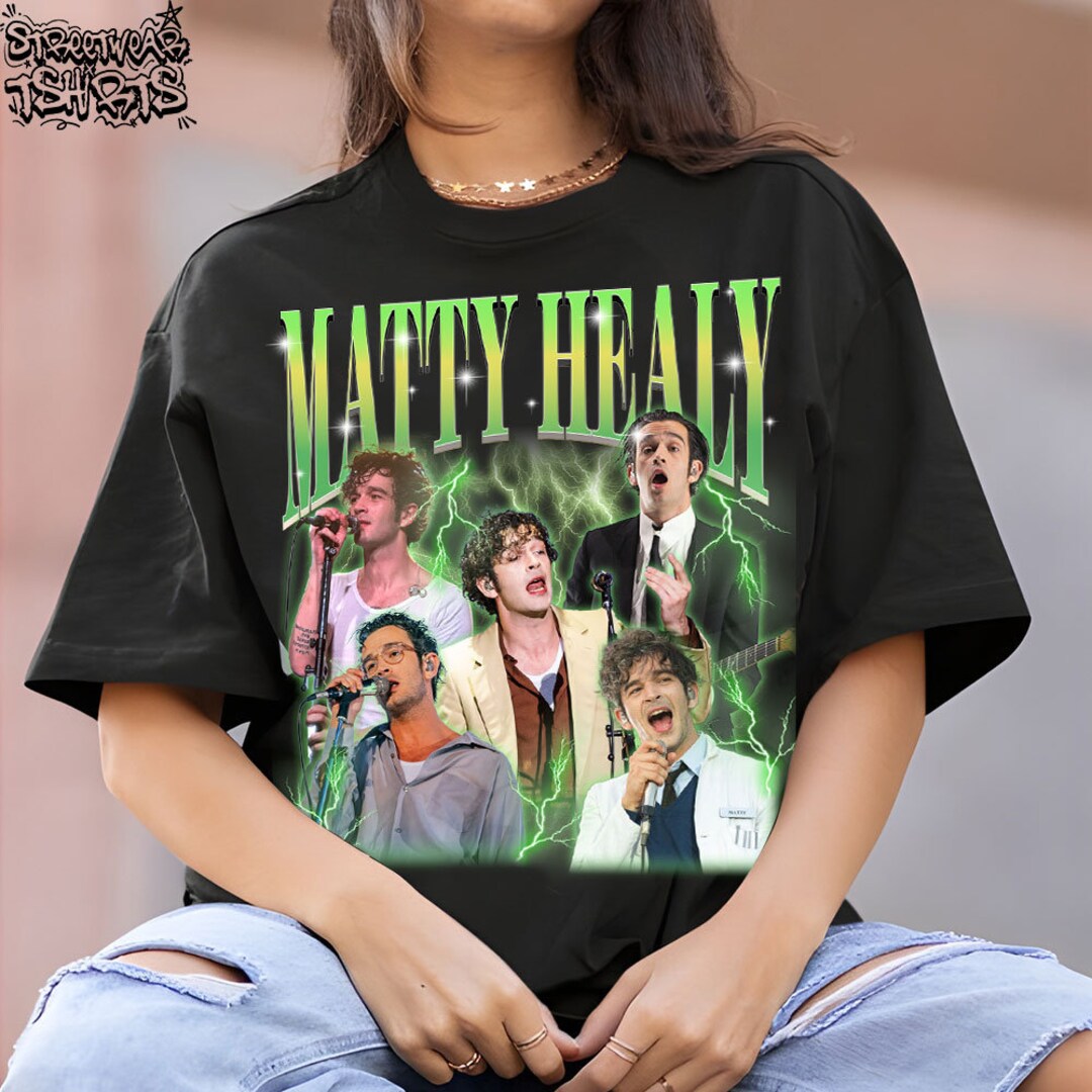 Matty Healy Vintage Graphic 90s Tshirt, Singer Homage Graphic T-shirt ...