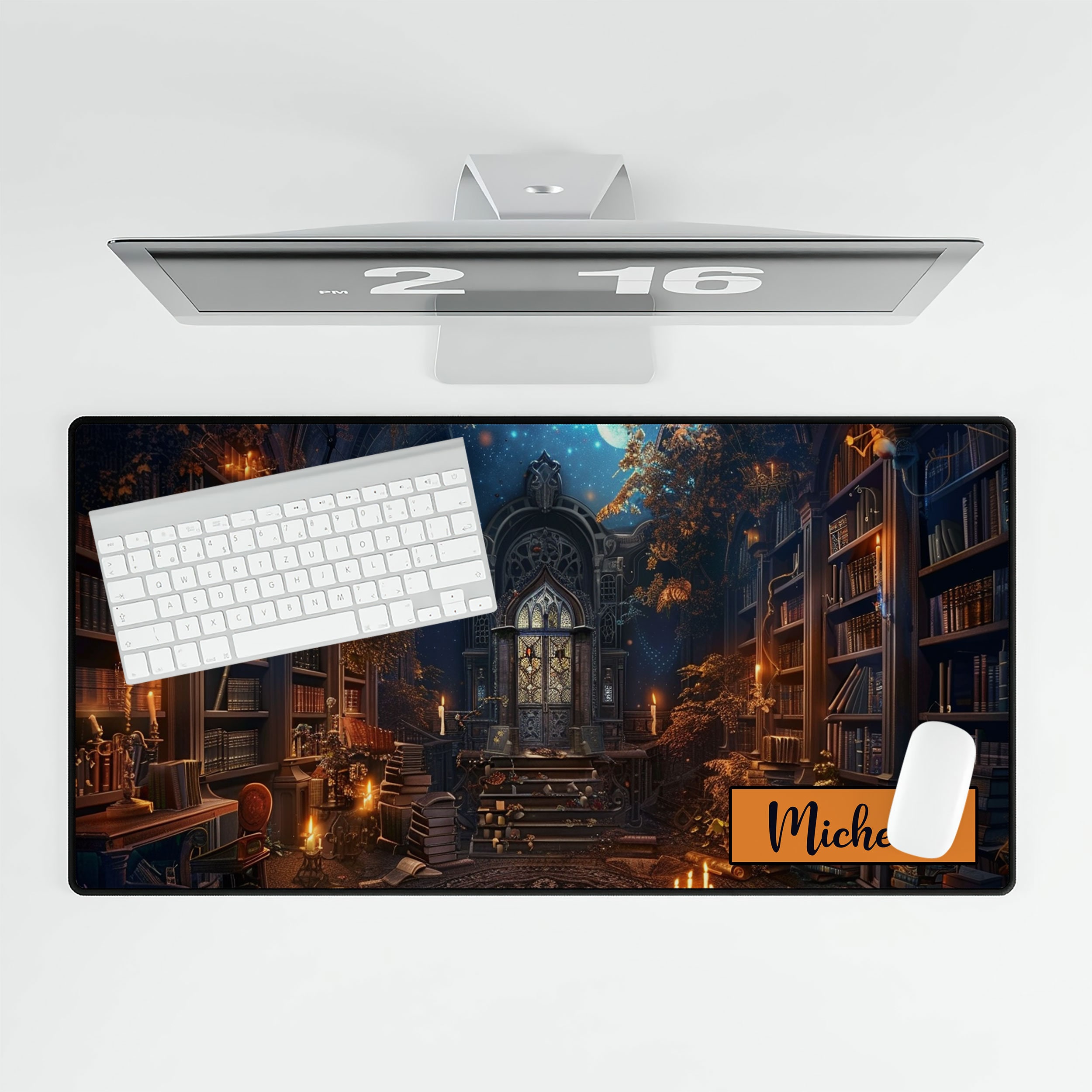 Dark Academia Desk Mat, Custom Name Desk Mat, Cute Gaming Mouse Pad ...