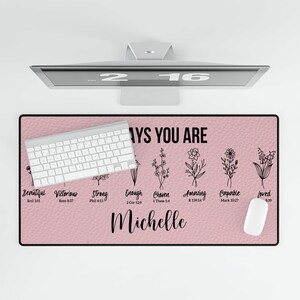 God Says You Are Deskmat, Personalized Faith Desk Mat, Christian Gift ...