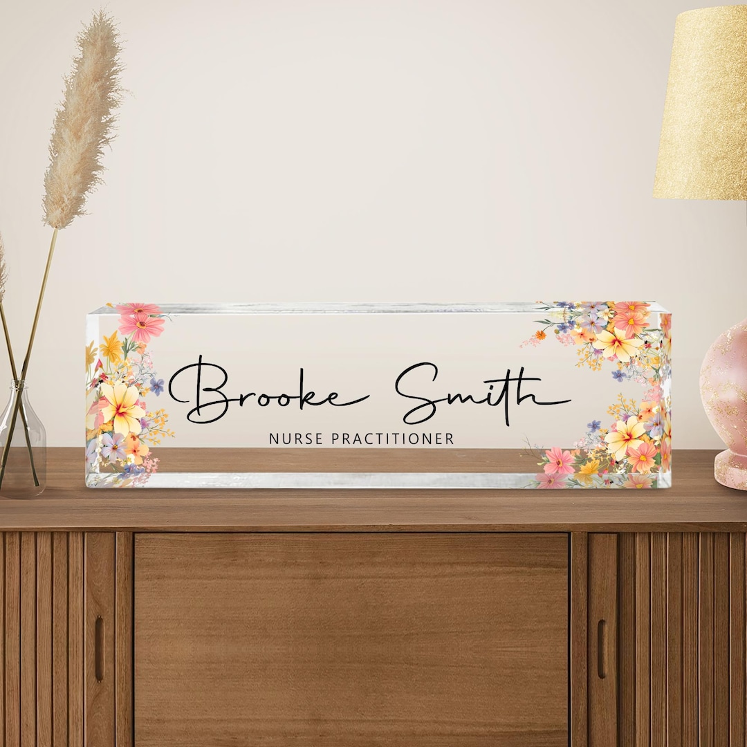 Custom Job Desk Name Plate, Nurse Practitioner Graduation Gifts, Gift ...