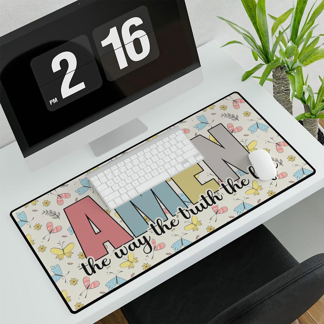 The Way the Truth the Life Deskmat, Faith Mouse Pad, Inspirational Desk ...