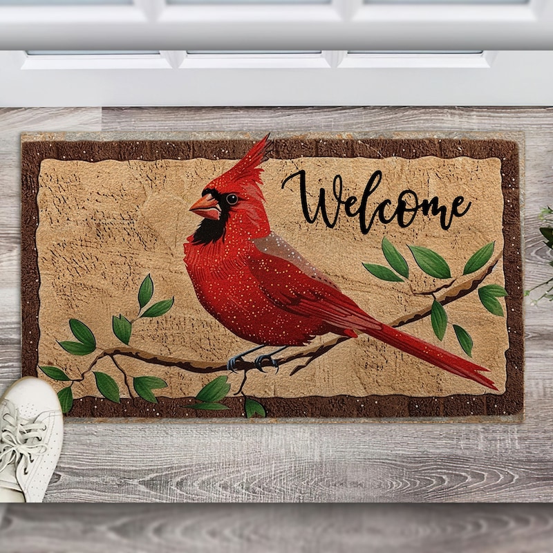 Cardinal Welcome Sign - Etsy