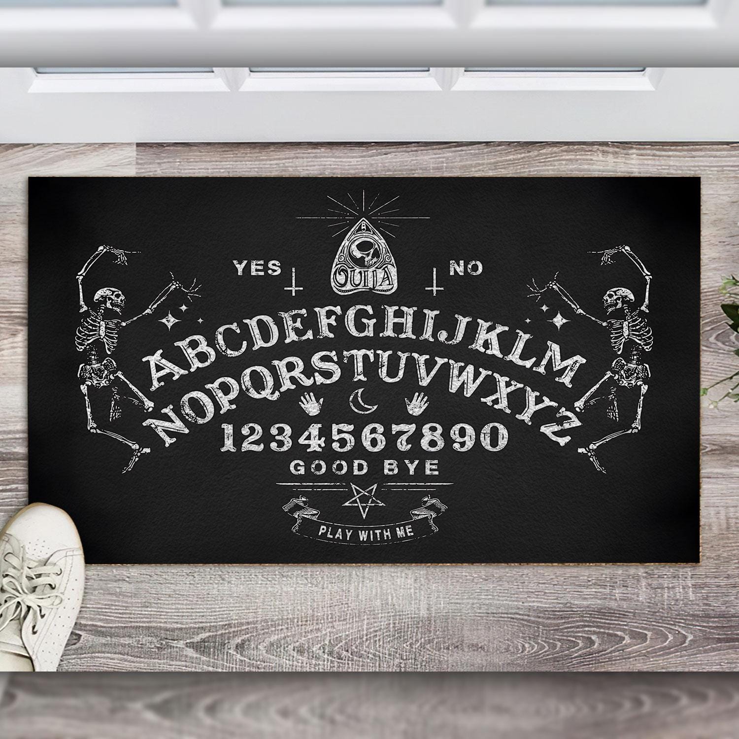 Halloween Skeleton Ouija Board Doormat, Spooky Ouija Board Doormat ...