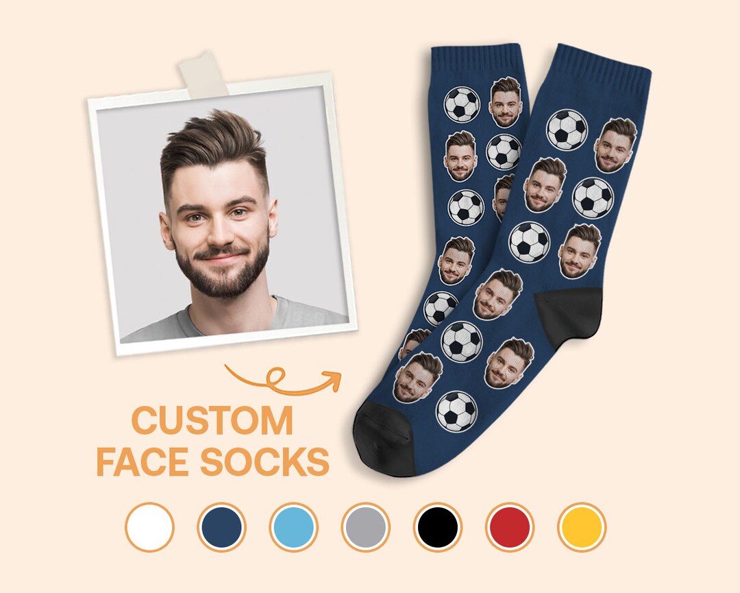 Personalized Soccer Player Photo Socks, Custom Soccer Player Sports ...