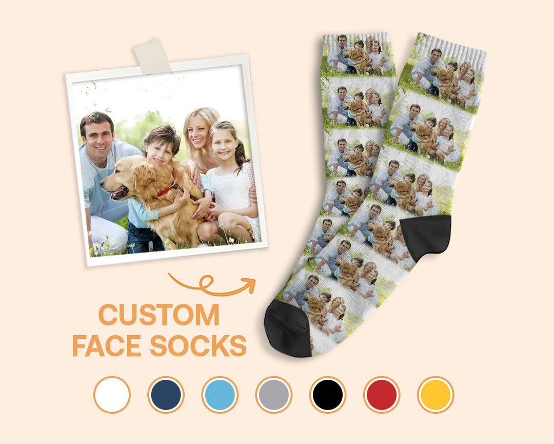Custom Photo Collage Socks, Family Socks, Custom Face Socks, Socks With ...