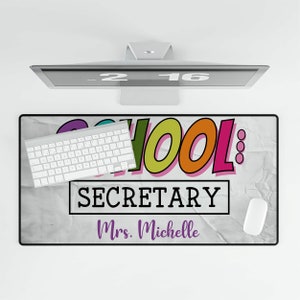 School Secretary Personalized Deskmat, School Secretary Mouse Pad ...