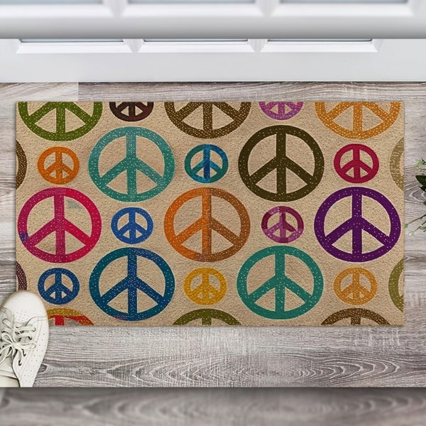 Peace Doormat - Etsy